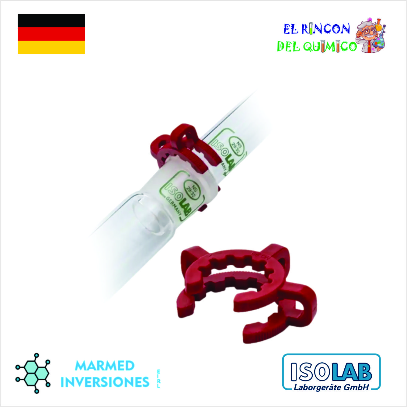 CLIPS PARA UNIR ESMERILADOS NS 24/29 COD 063.04.024 ISOLAB