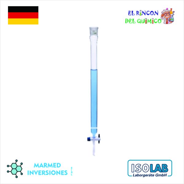 COLUMNA DE CROMATOGRAFIA CON FILTRO NS 29/32 DE 600MM COD 066.11.005 ISOLAB