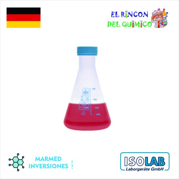 MATRAZ DE PLASTICO CON TAPA ROSCA DE 100 ML COD 028.03.100 ISOLAB