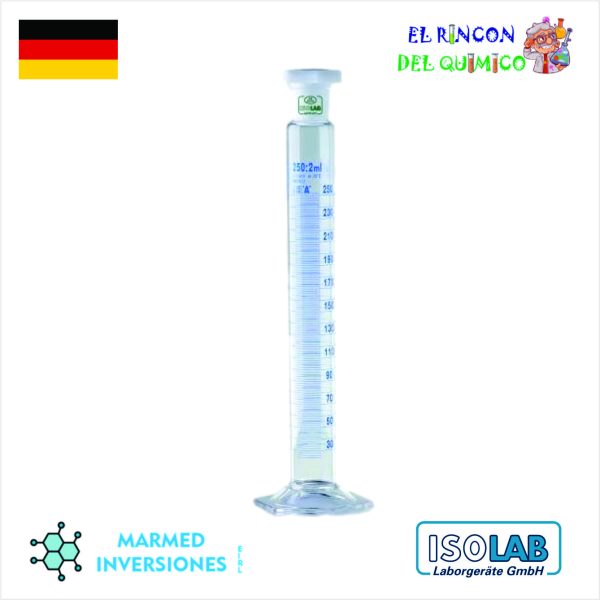 PROBETA DE VIDRIO GRADUADA CLASE “A” CON TAPA DE 100 ML COD 016.01.100 ...