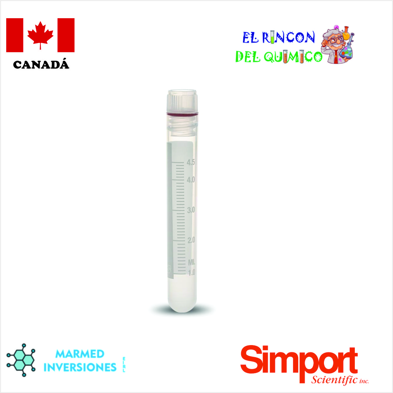CRIOVIAL DE POLIPROPILENO GRADUADO ESTERIL DE 5 ML COD T301-5A BOLSA X ...